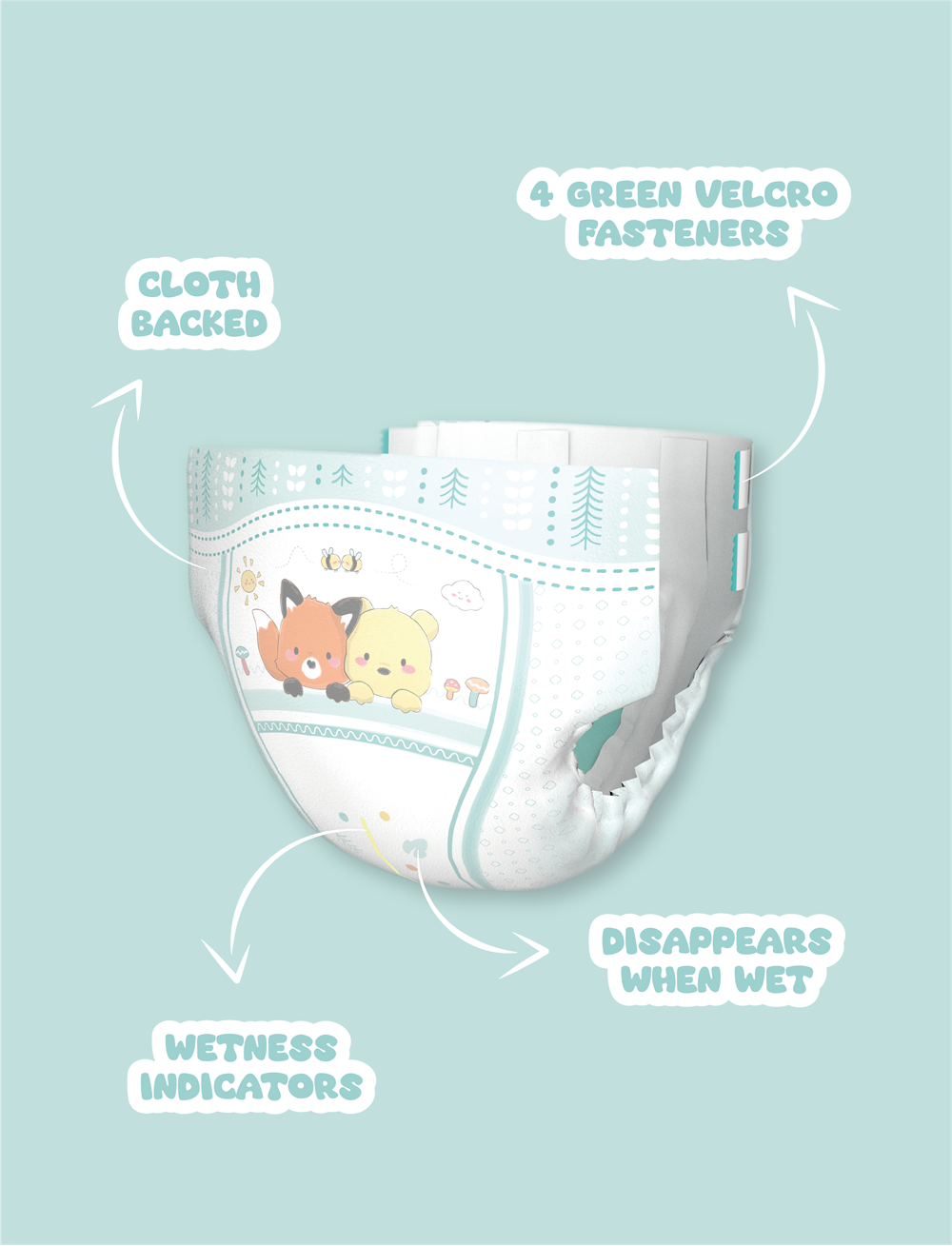 LNGU Honey Tales - Cloth-backed diaper - Diaper Minister