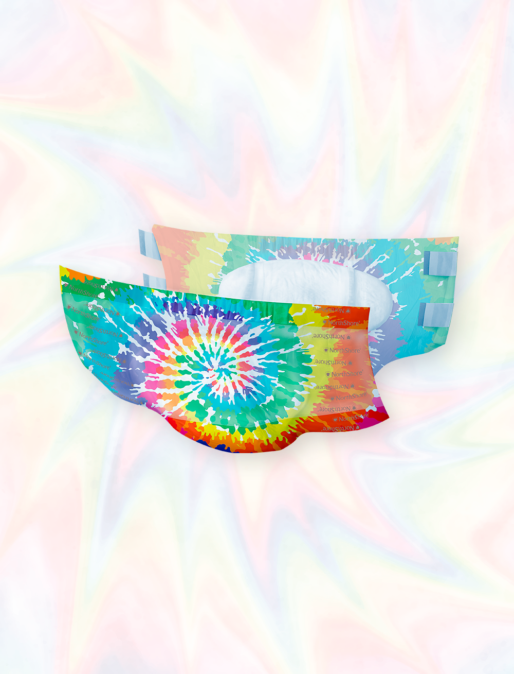 Northshore Megamax Bunte - Windeln mit Plastik-Folie - Diaper Minister